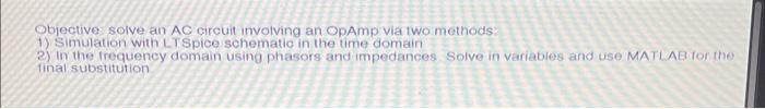 Solved (Astines 0Objective solve an AC circuit involving an | Chegg.com