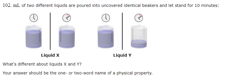Solved mL ﻿of two different liquids are poured into | Chegg.com