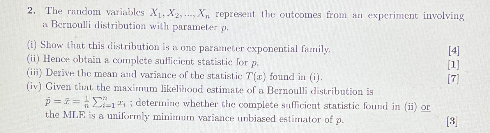 Solved The random variables x1,x2,dots,xn ﻿represent the | Chegg.com