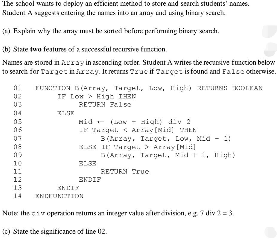 Solved The school wants to deploy an efficient method to | Chegg.com