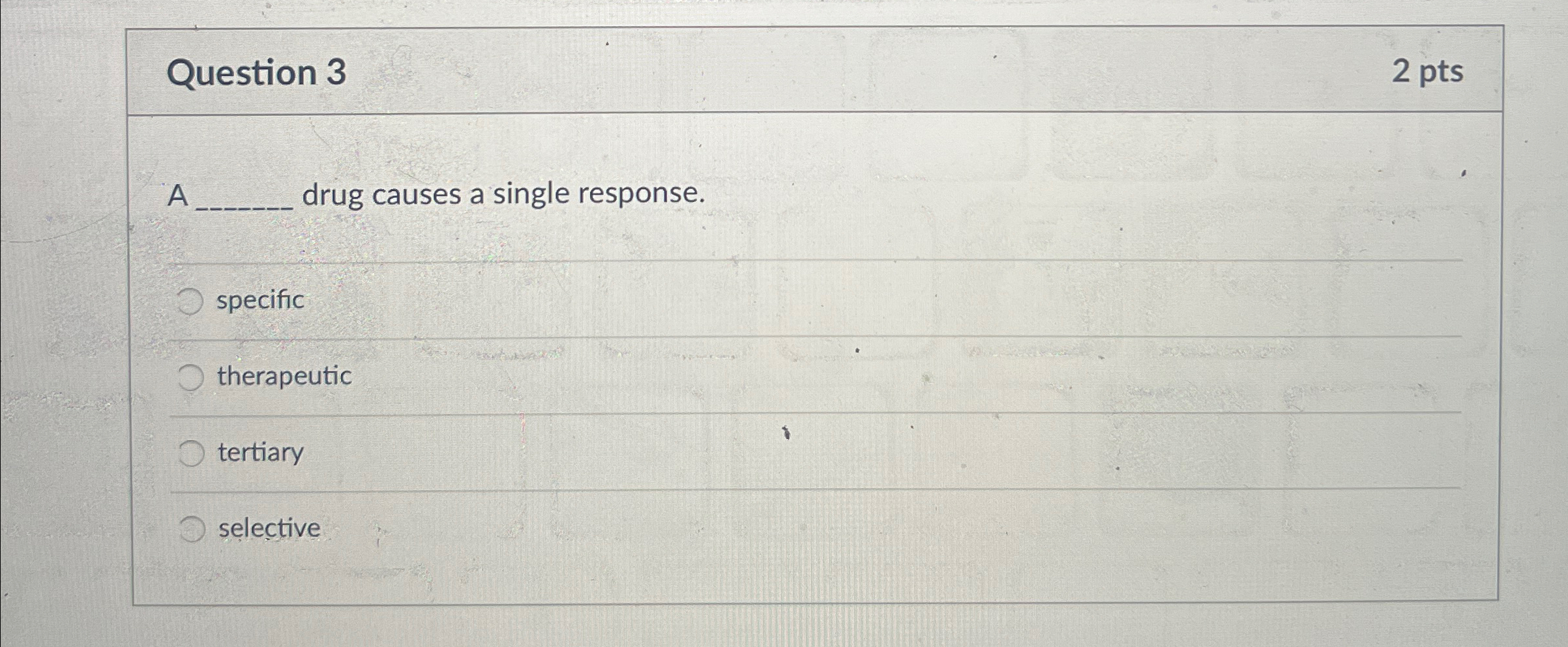 Solved Question 32 ﻿ptsA drug causes a single | Chegg.com