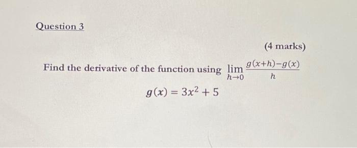 Solved Find the derivative of the function using | Chegg.com