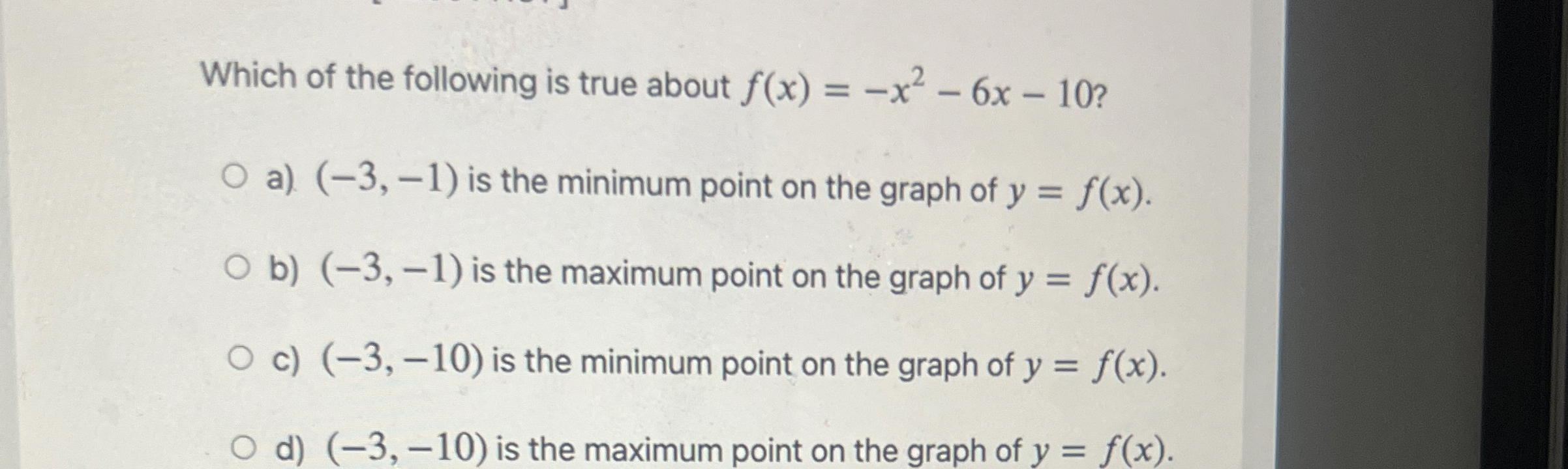 Solved Which of the following is true about | Chegg.com
