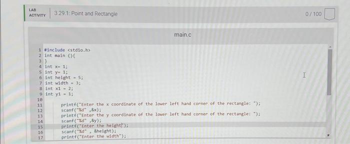 Solved 3.29 Point and Rectangle Create the design for | Chegg.com