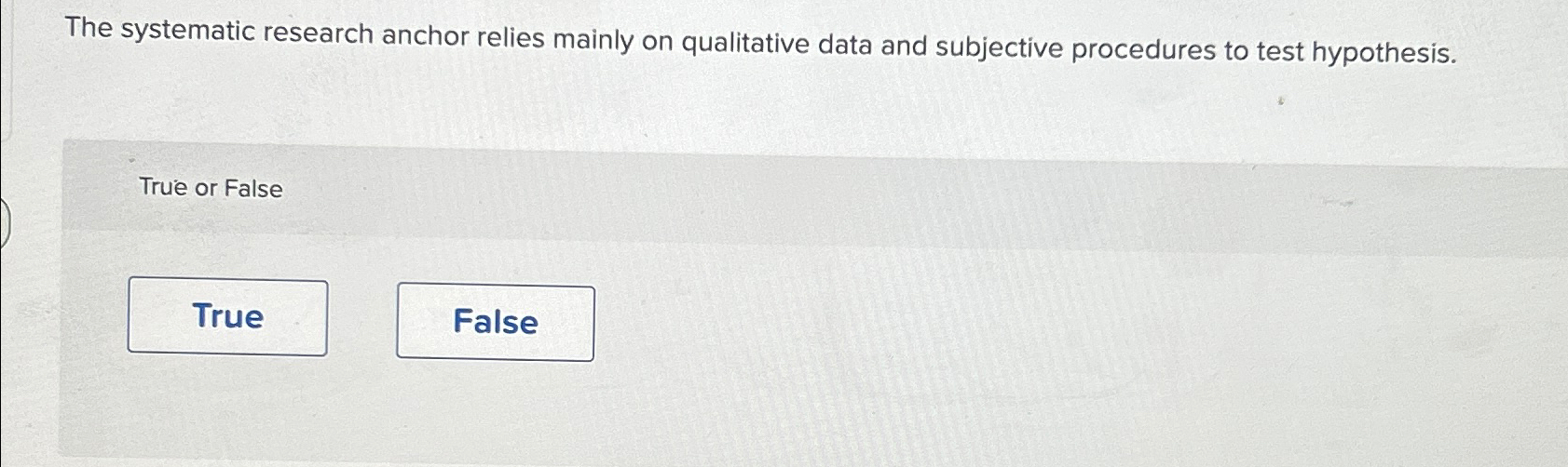 Solved The systematic research anchor relies mainly on | Chegg.com