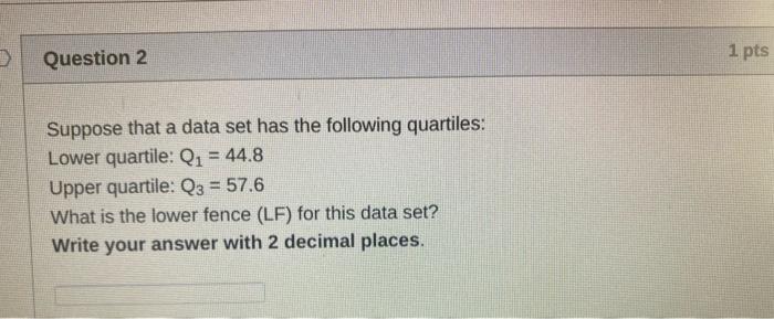 Solved Given the data set: What is the inter-quartile range | Chegg.com