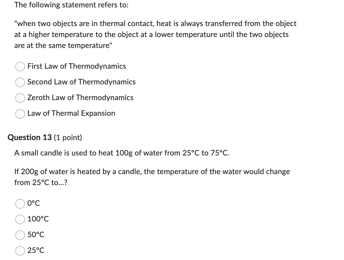 Solved The following statement refers to:"when two objects | Chegg.com