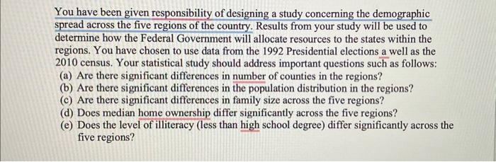 Solved 2. The csv or excel file county demographics | Chegg.com