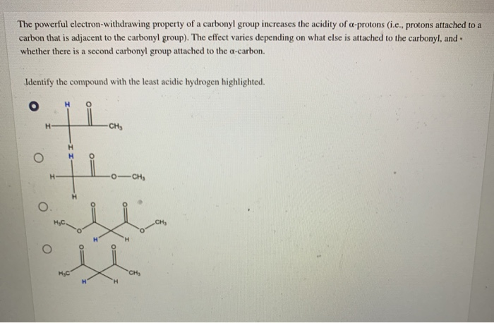 Solved The powerful electron-withdrawing property of a | Chegg.com