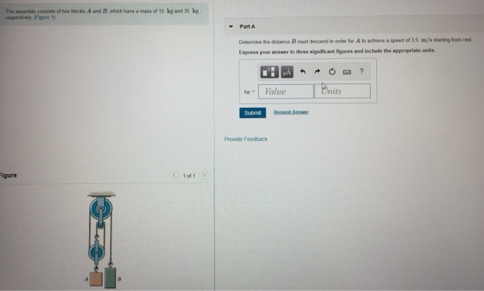 Solved The assembly consists of two blocks A and B which | Chegg.com