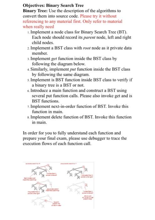 Solved Objectives Binary Search Tree Binary Tree Use The 2496