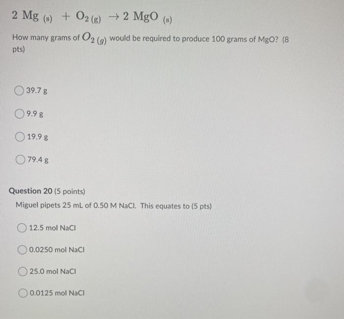 Solved Question 17 (5 points) P4 (s) and O2 (9) are reacted | Chegg.com
