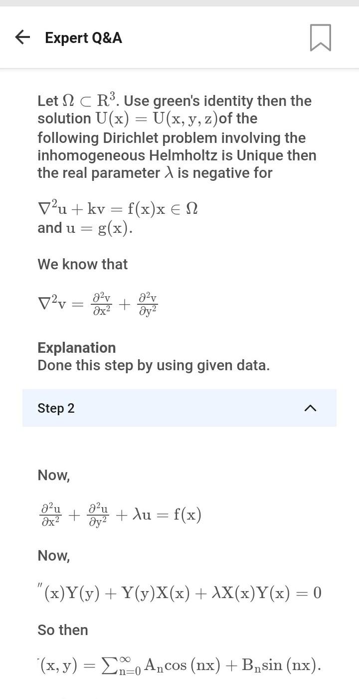 Solved Solution uniqueness of the Dirichlet problem | Chegg.com