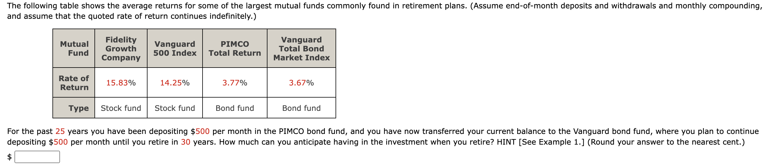 Solved and assume that the quoted rate of return continues | Chegg.com