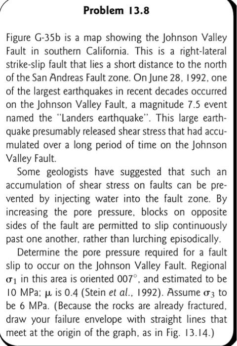 Solved Figure G-35b is a map showing the Johnson Valley | Chegg.com