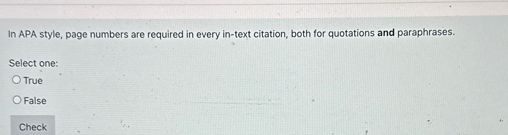 Solved In APA style, page numbers are required in every | Chegg.com