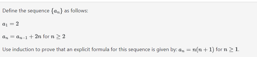 Solved Give a recursive definition of the sequence | Chegg.com