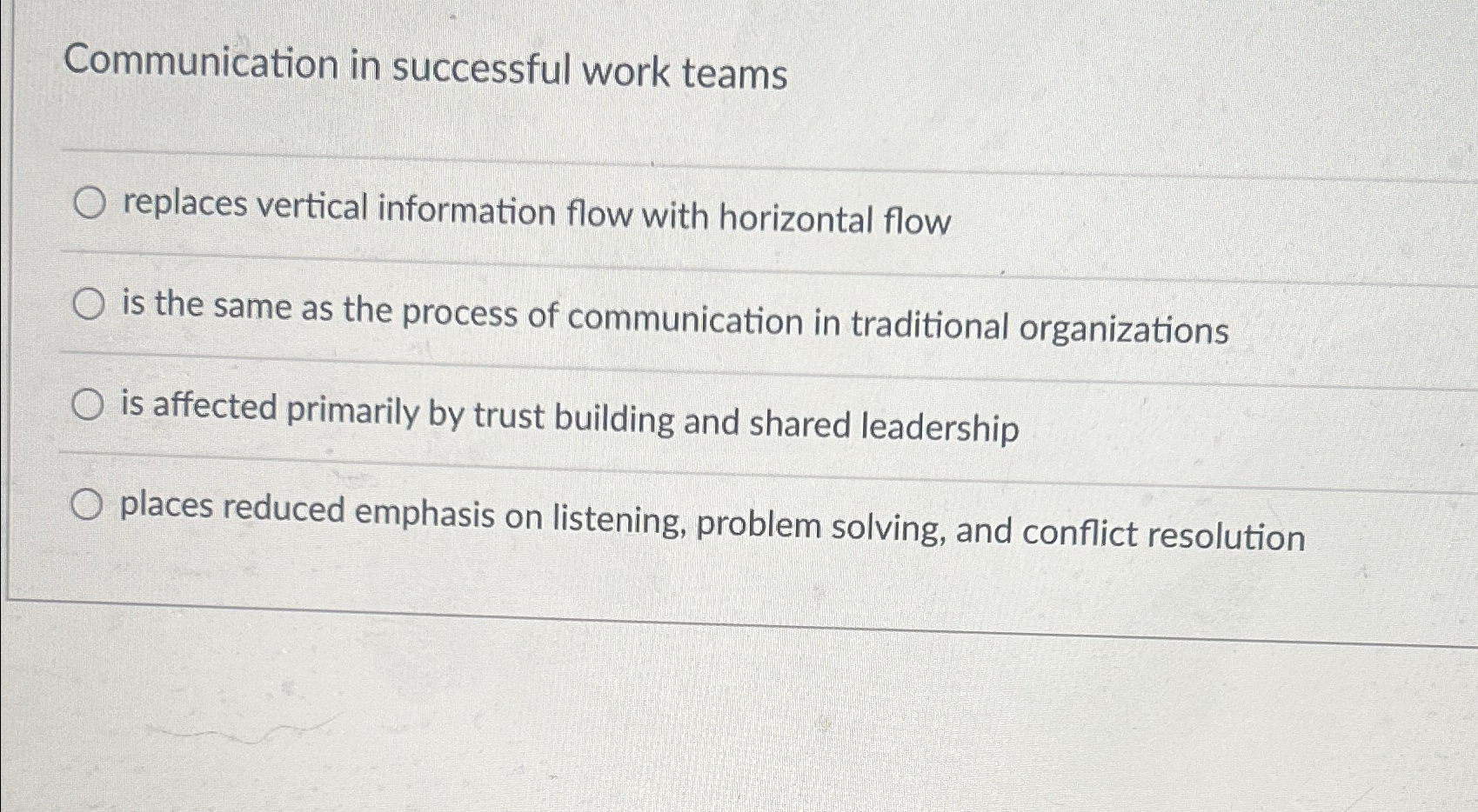 Solved Communication in successful work teamsreplaces | Chegg.com