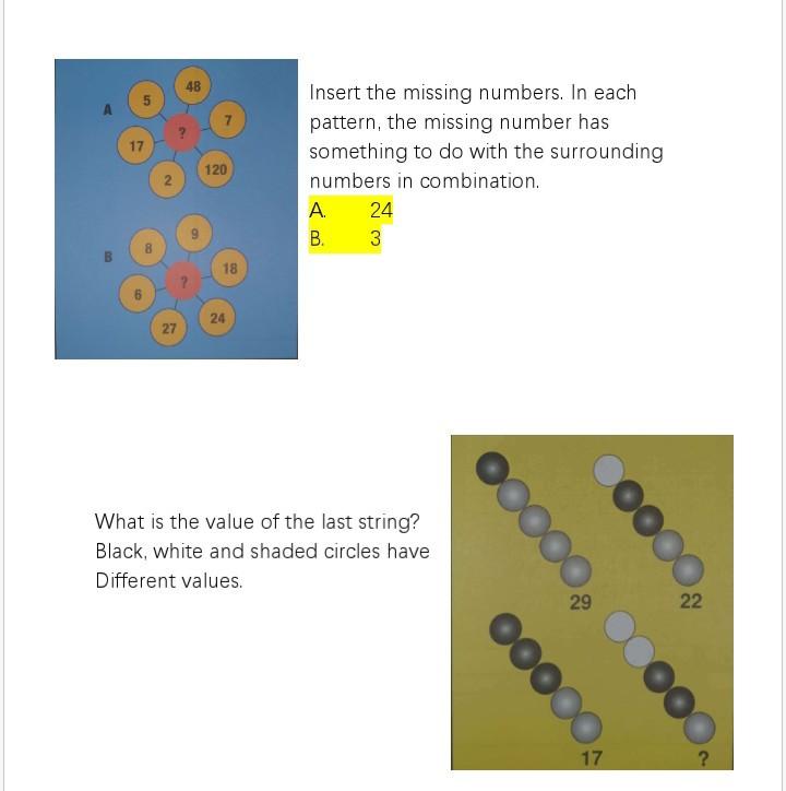 Solved 48 17 120 Insert the missing numbers. In each | Chegg.com