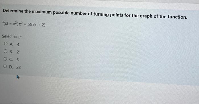 Solved Determine the maximum possible number of turning | Chegg.com