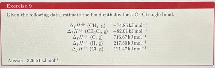 Solved Exercise 9 Given the following data, estimate the | Chegg.com