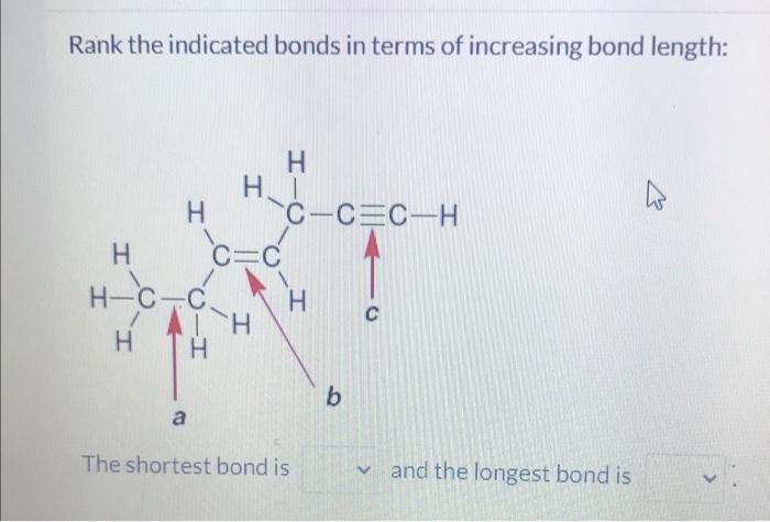 Solved Rank the indicated bonds in terms of increasing bond | Chegg.com