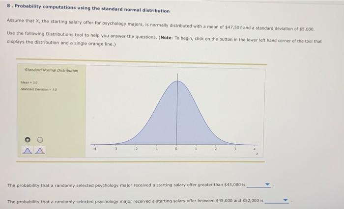 Solved 8. Probability computations using the standard normal | Chegg.com