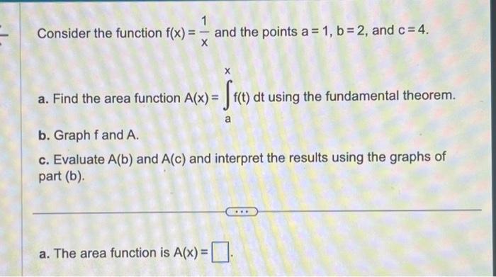 Solved Consider the function f(x)=x1 and the points a=1,b=2, | Chegg.com