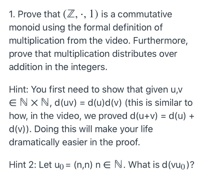 1 Prove That Is A Commutative Monoid Using The Chegg 1 Prove That Is A Commutative Monoid Using The Chegg