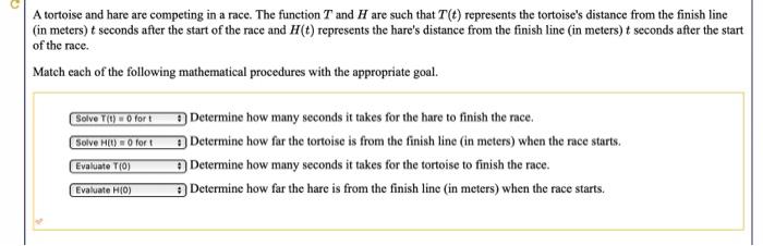 Solved A tortoise and hare are competing in a race. The | Chegg.com