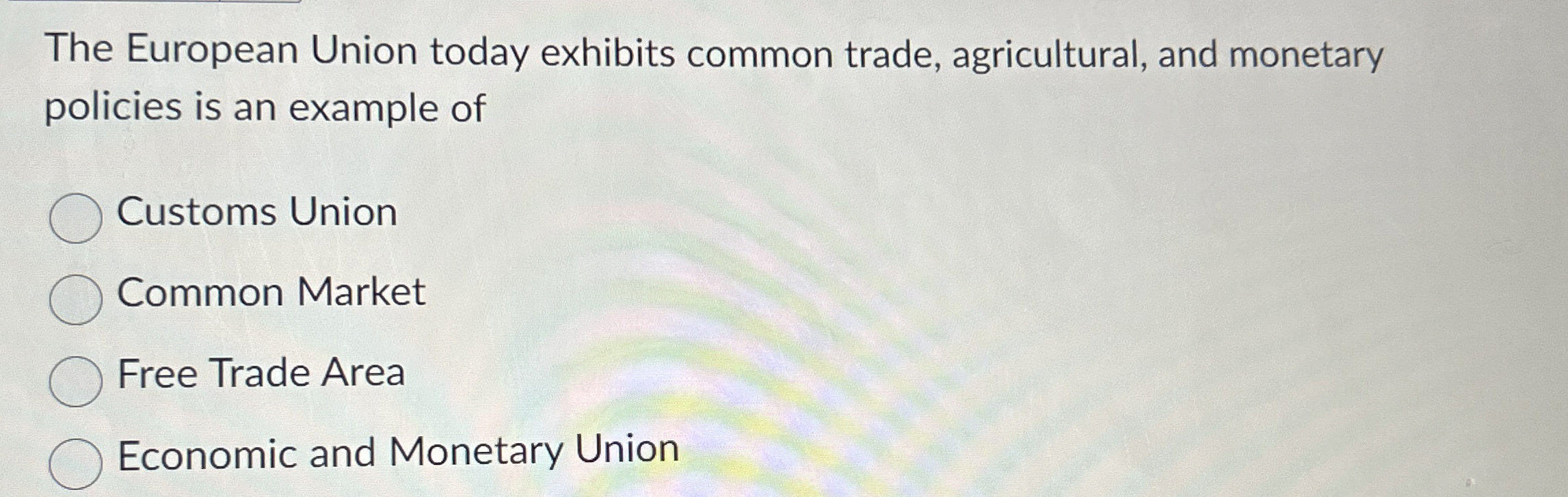Solved The European Union today exhibits common trade, | Chegg.com