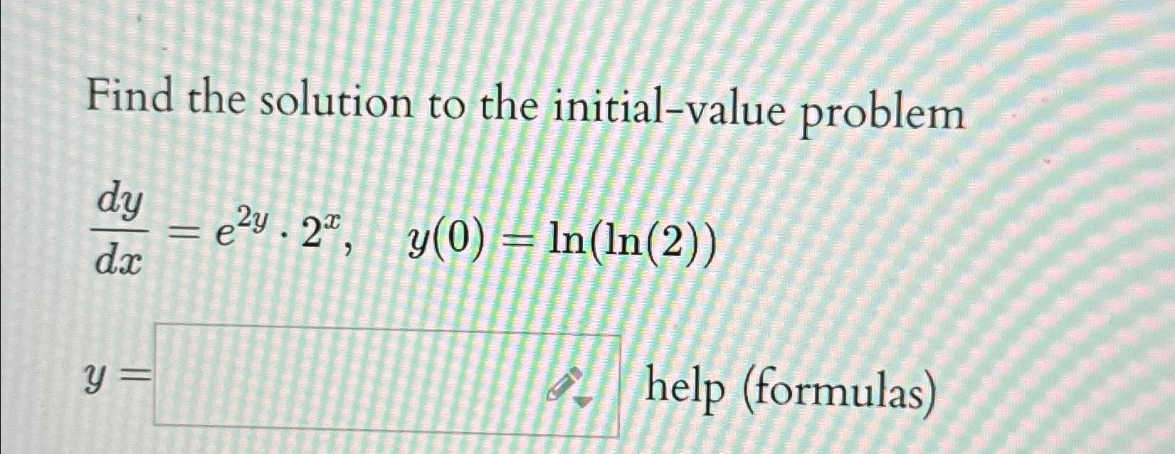 Solved Find the solution to the initial-value | Chegg.com