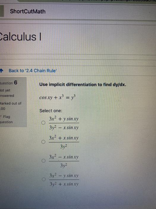 Solved ShortCut Math Calculus | Back to '2.4 Chain Rule! | Chegg.com