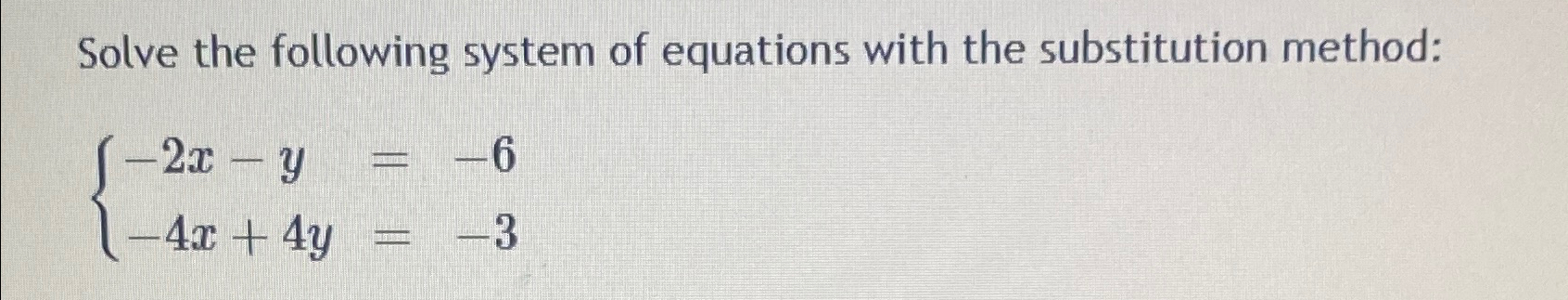 Solved Solve the following system of equations with the | Chegg.com