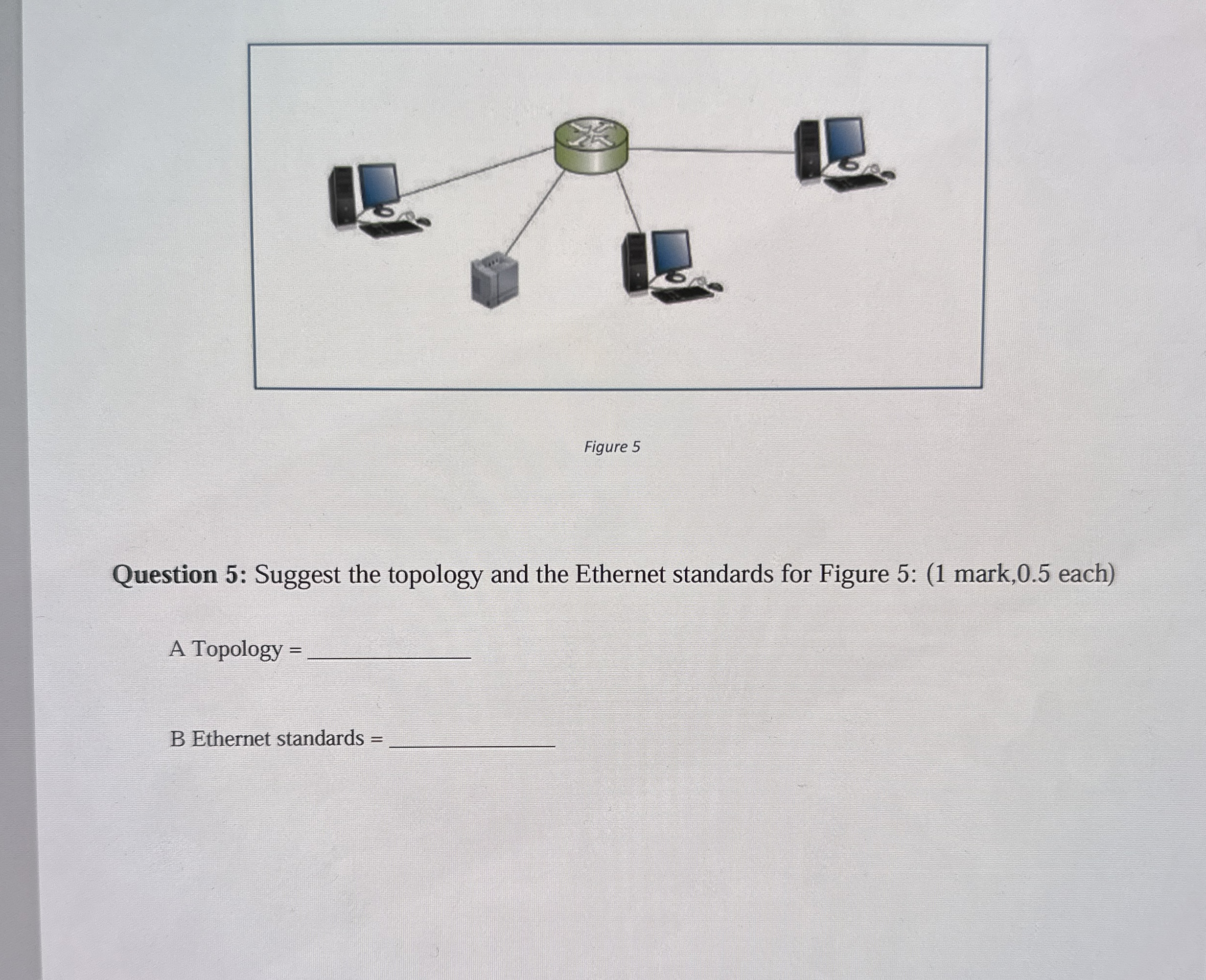 Solved Figure 5Question 5: Suggest the topology and the | Chegg.com