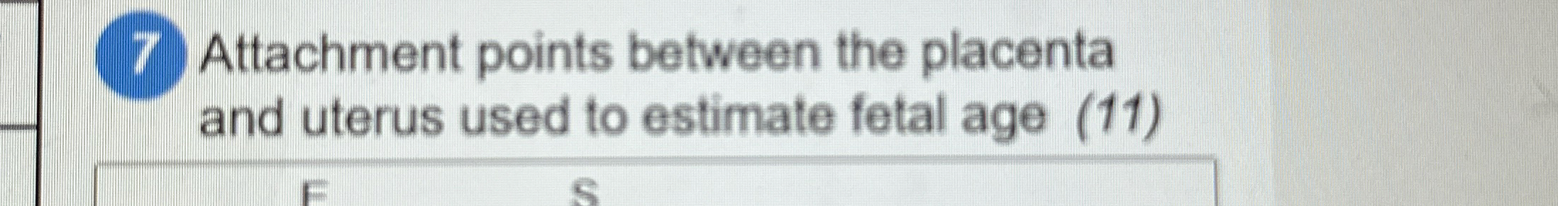 Solved Attachment points between the placenta and uterus | Chegg.com