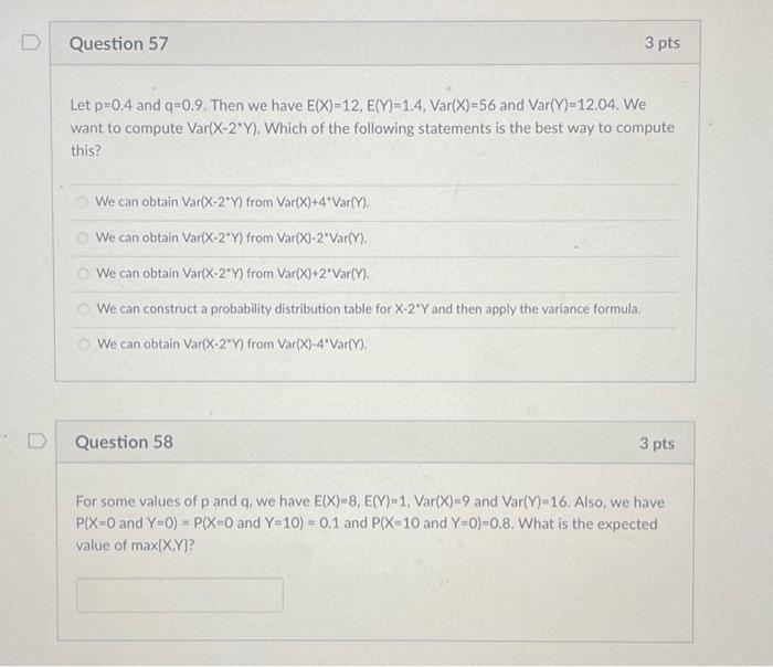 Solved J. Two Random Variables Let X be a random variable | Chegg.com