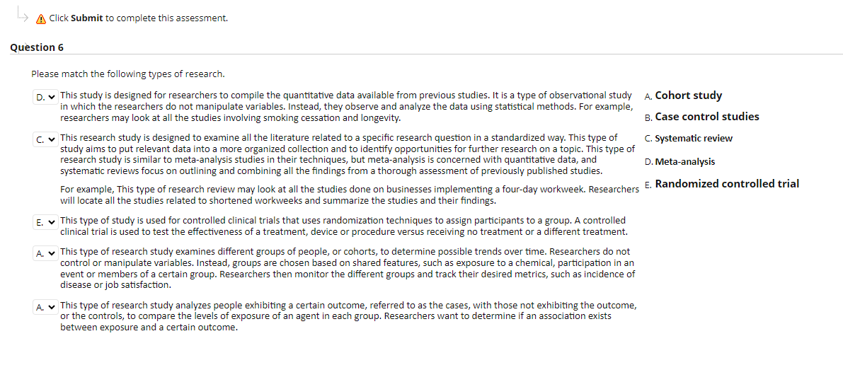 Solved Question 6Please match the following types of | Chegg.com