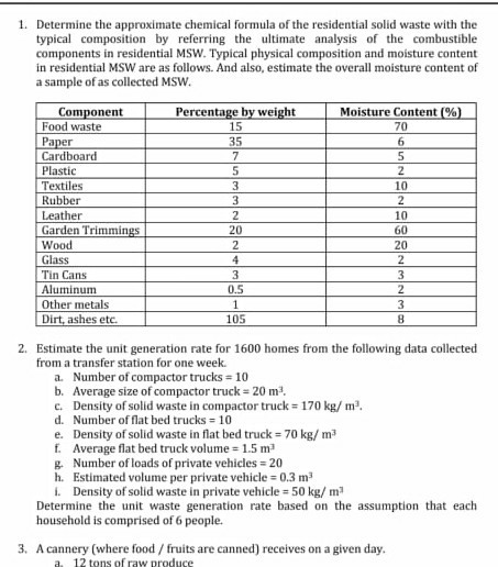 Solved 1. Determine the approximate chemical formula of the | Chegg.com