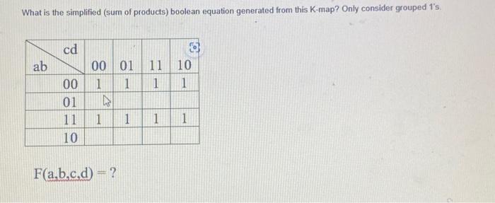 Solved What is the simplified (sum of products) boolean | Chegg.com