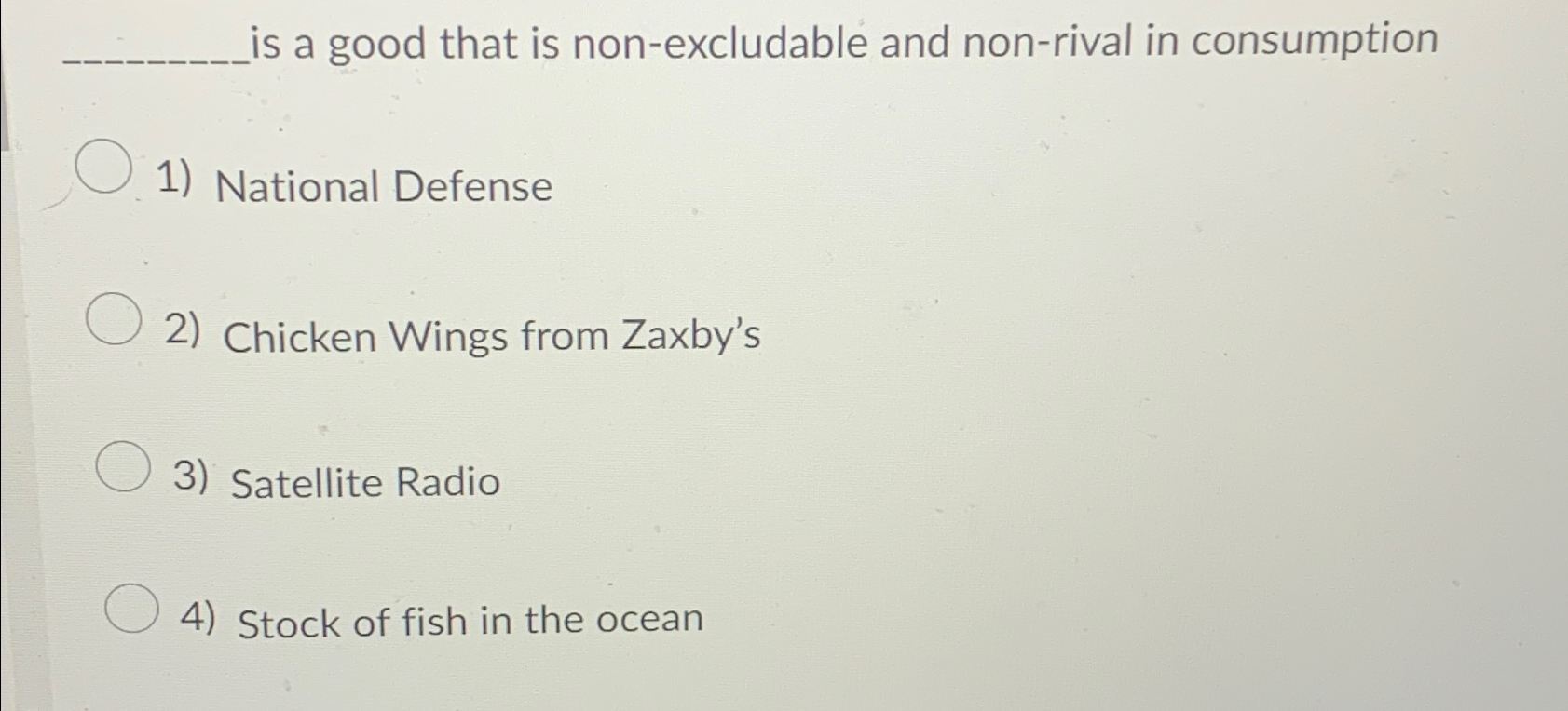 Solved is a good that is non-excludable and non-rival in | Chegg.com
