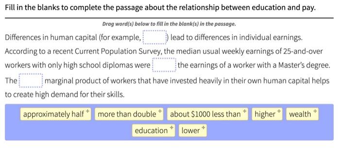 Solved Fill in the blanks to complete the passage about the | Chegg.com