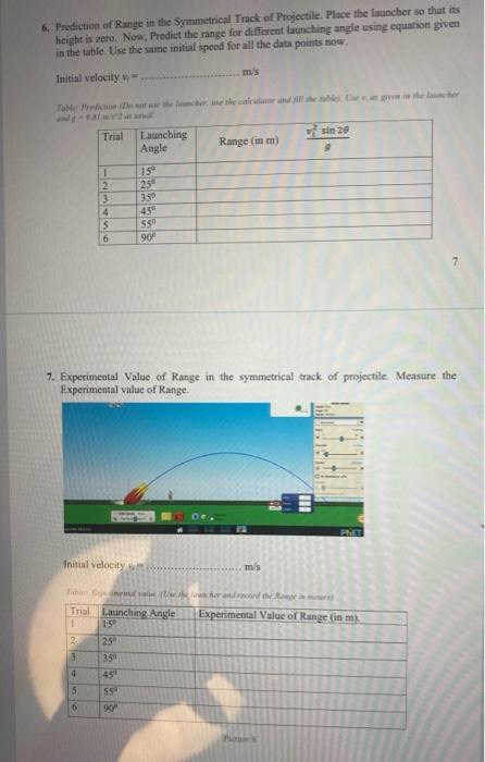 Solved Picture 4 2. Range I Raise the launcher at certain | Chegg.com