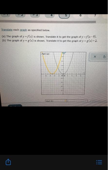 Solved 5 6 Translate each graph as specified below. (a) The | Chegg.com