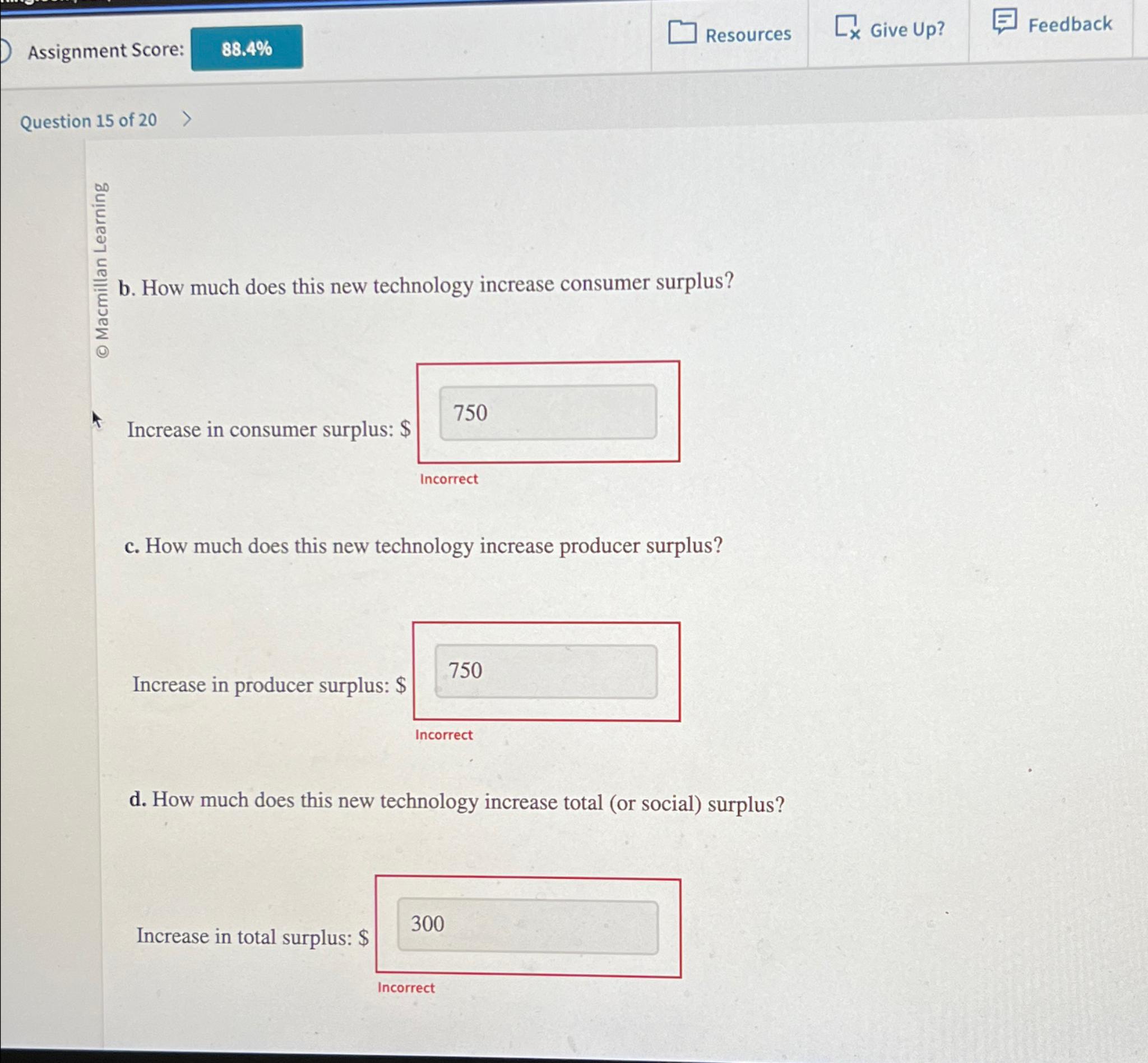 Solved Assignment Score:ResourcesFeedbackQuestion 15 ﻿of | Chegg.com
