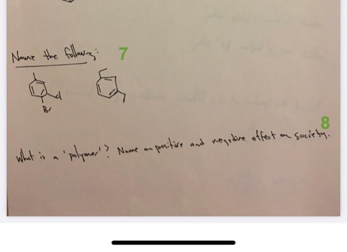 Solved Naune the following: 7 Por 8 -positive and negedive | Chegg.com