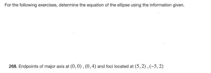 Solved For the following exercises, determine the equation | Chegg.com