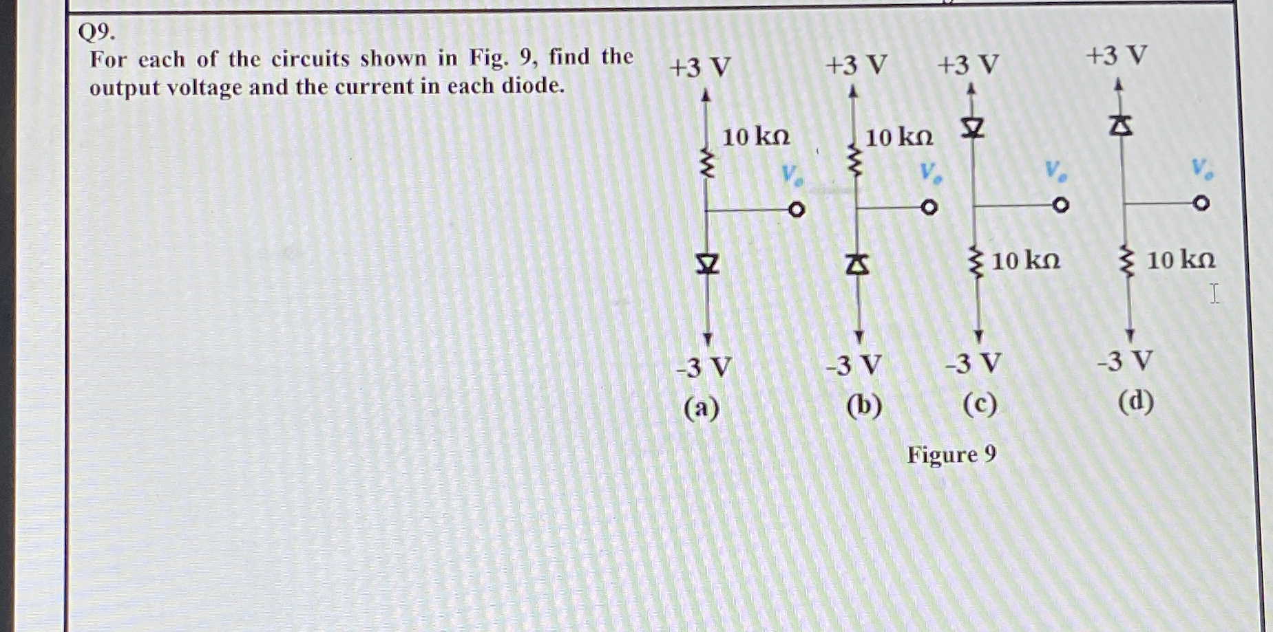 Solved Q9.For each of the circuits shown in Fig. 9, ﻿find | Chegg.com