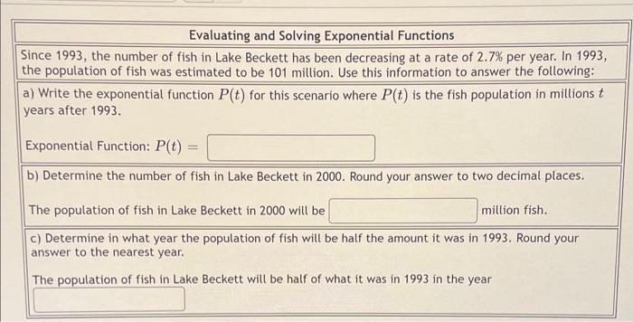 Solved Evaluating and Solving Exponential Functions Since | Chegg.com