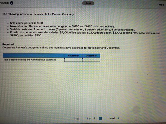 Solved mework Saved Help The following information is | Chegg.com Solved mework Saved Help The following information is | Chegg.com